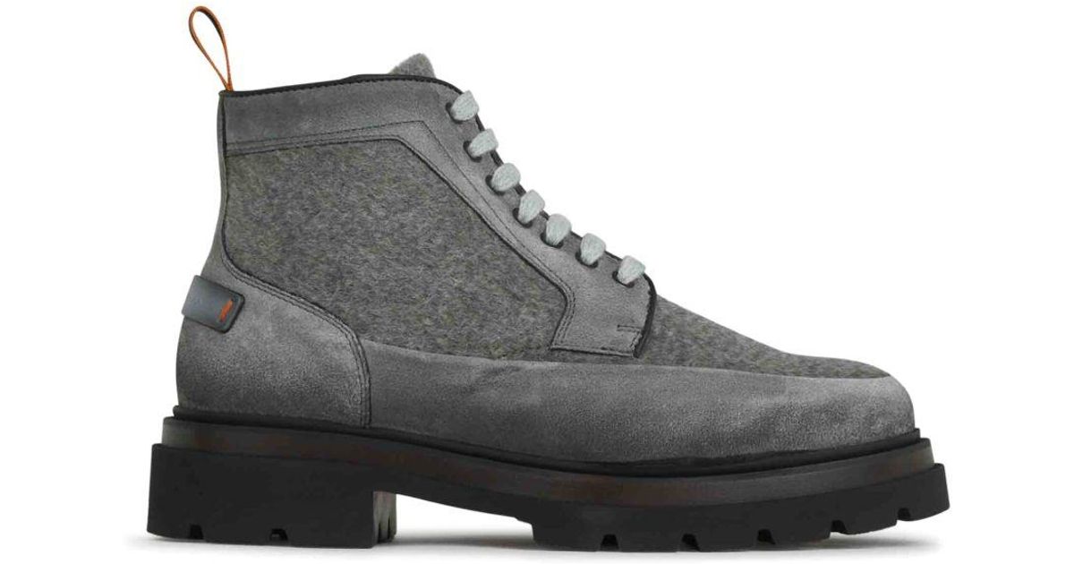 Santoni Develop Boots in Gray for Men | Lyst