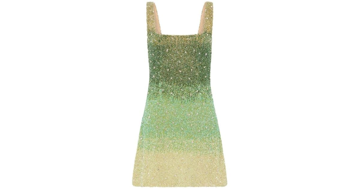 Rachel Gilbert Kaito Mini Dress in Green | Lyst