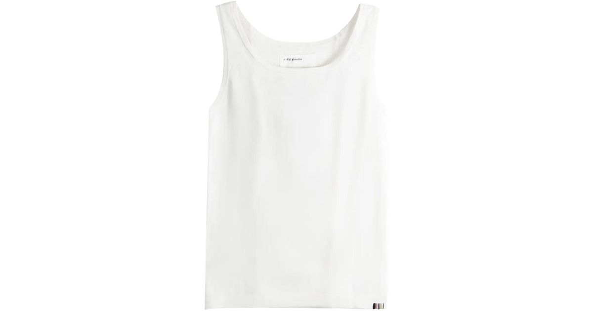 Extreme Cashmere Claudia Tank Top in White | Lyst UK