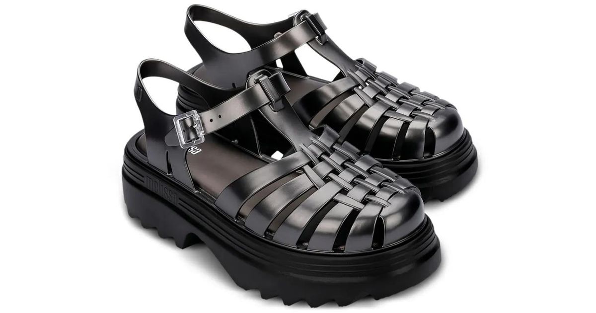 Melissa Platform Cage Sandals in Black | Lyst UK