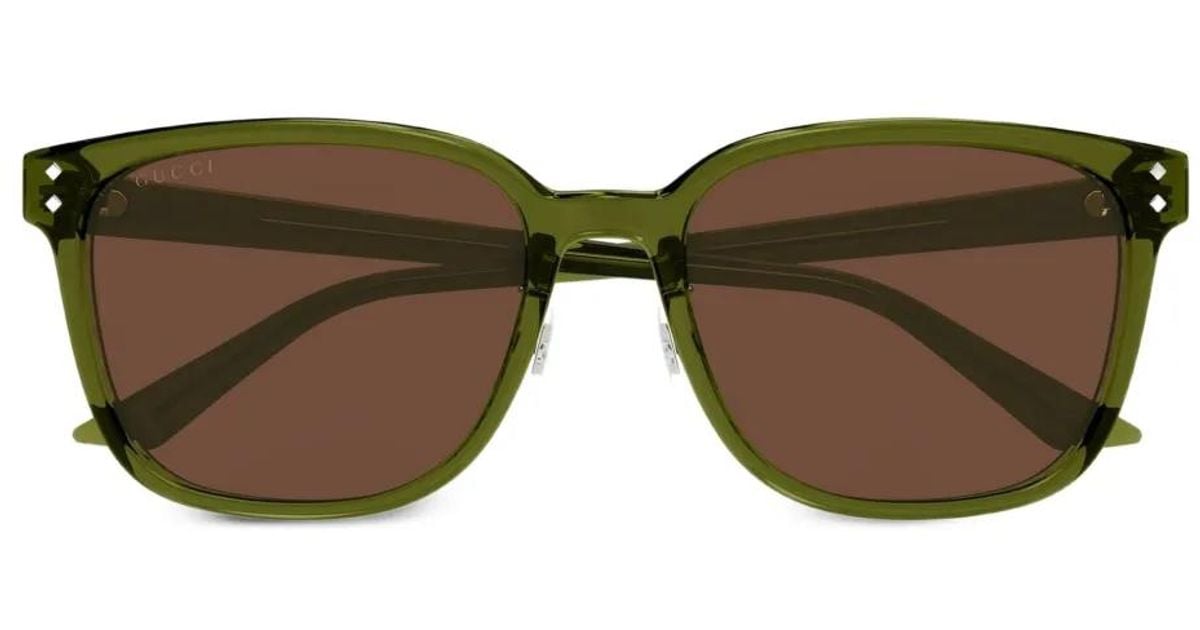 Gucci Square-Frame Sunglasses in Brown for Men | Lyst UK