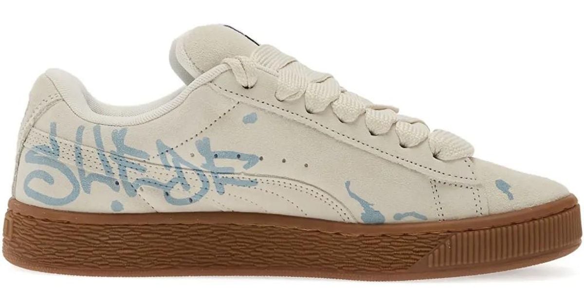PUMA Suede Xl Splatters Sneakers in White | Lyst