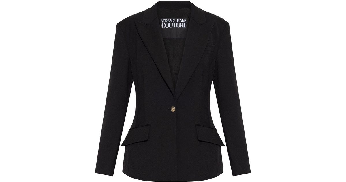 Versace Baroque-Buckle Blazer in Black | Lyst