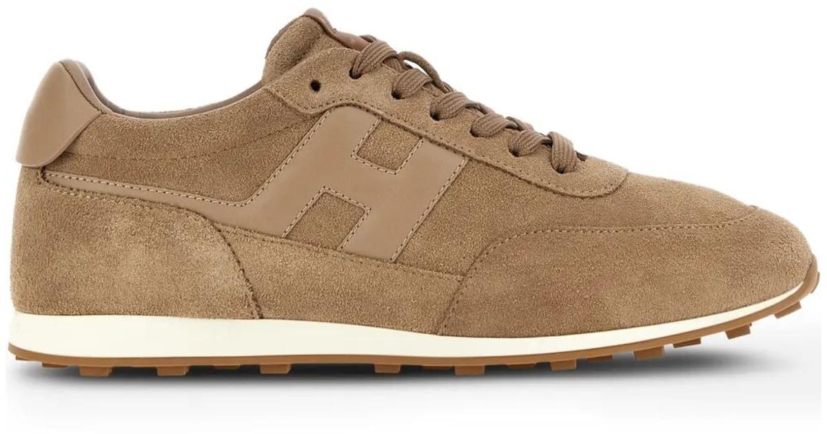 Hogan Athletic Suede Sneakers in Brown for Men | Lyst UK
