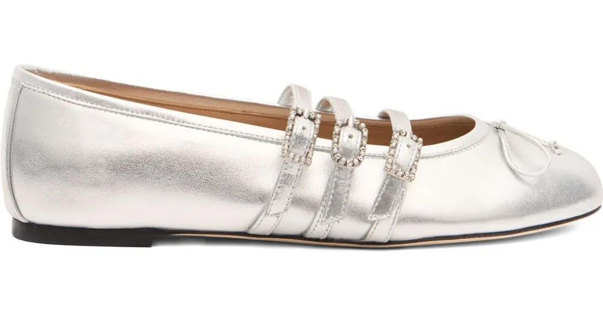 Stuart Weitzman Celeste Ballet Flats in White | Lyst UK