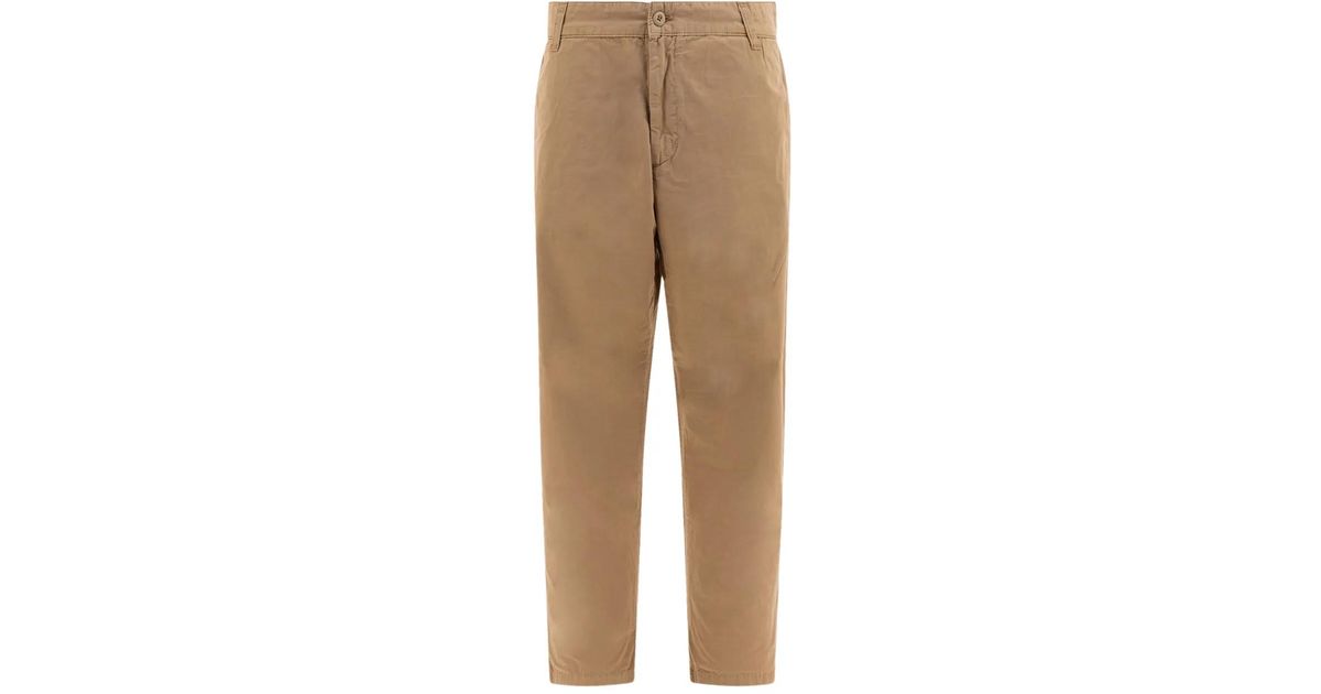 Carhartt Calder Logo-Patch Chinos in Natural for Men | Lyst UK