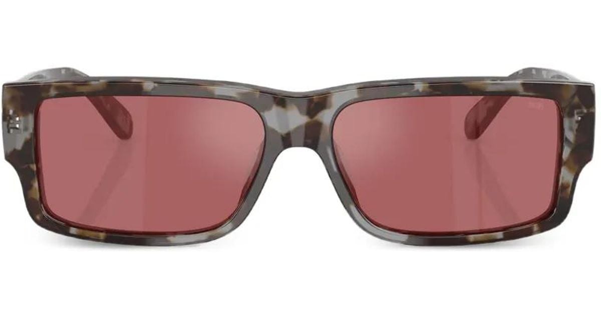 DIESEL Rectangle-Frame Sunglasses in Pink for Men | Lyst UK