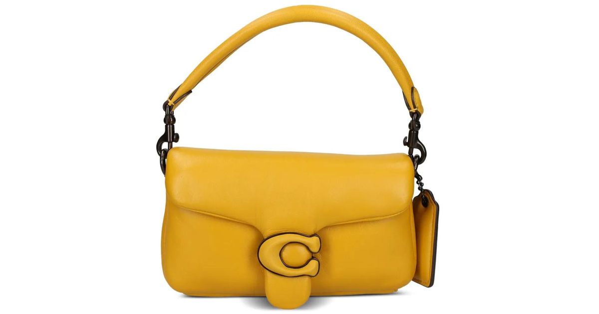 COACH Mini Pillow Tabby Crossbody Bag in Yellow | Lyst