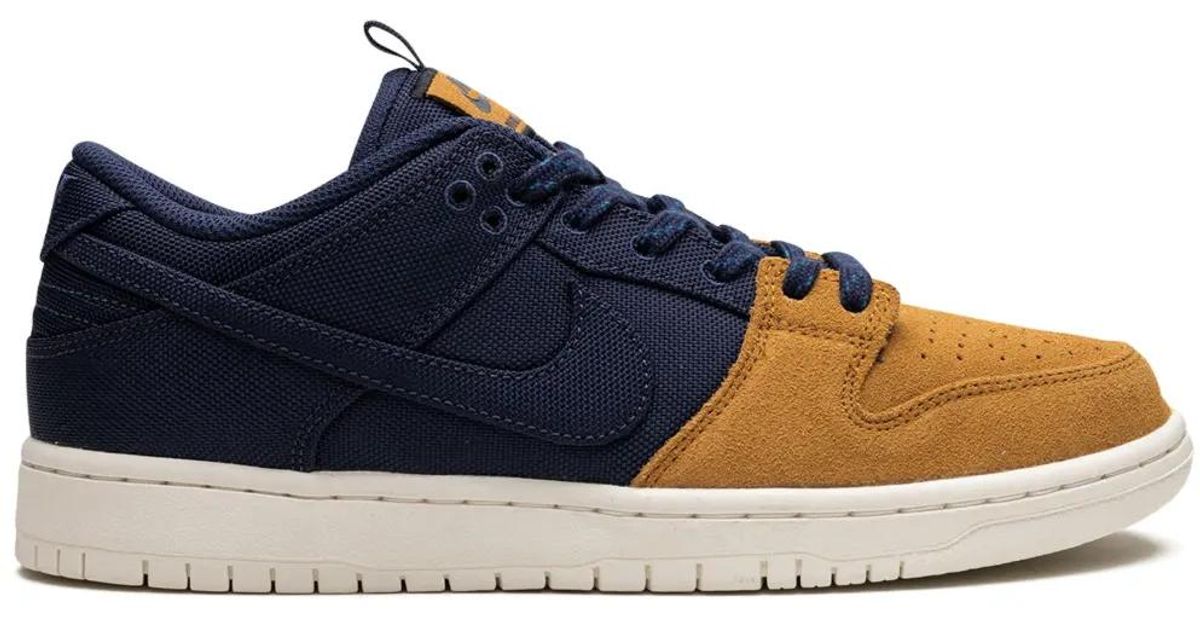 Nike Sb Dunk Low "Midnight/Desert Ochre" Sneakers in Blue | Lyst