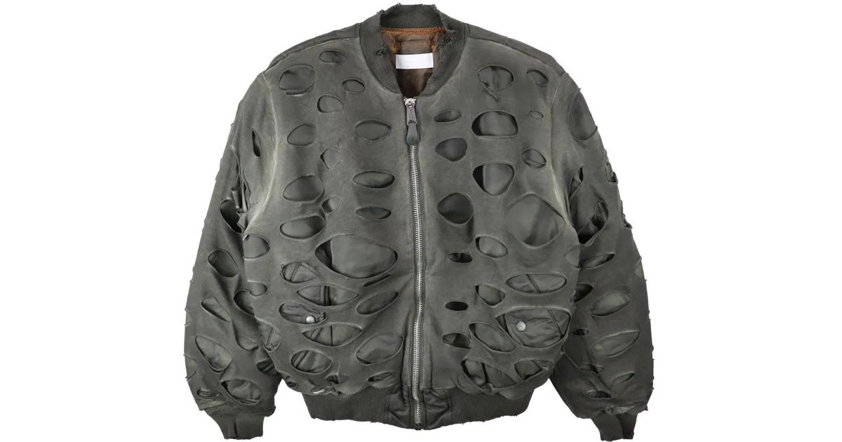 ALEXANDER DIGENOVA Double Layered Bomber Jacket in Gray for Men | Lyst