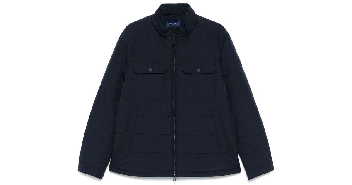 GANT Channel Windbreaker in Blue for Men | Lyst