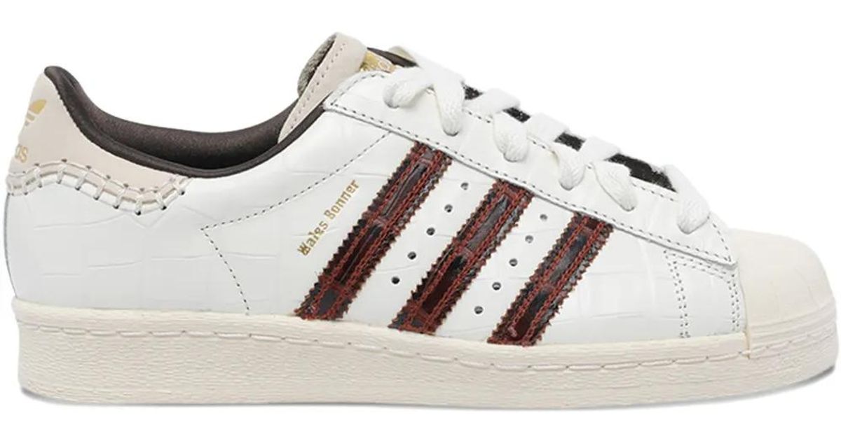adidas X Wales Bonner Superstar Round-Toe Logo Sneakers in White | Lyst UK