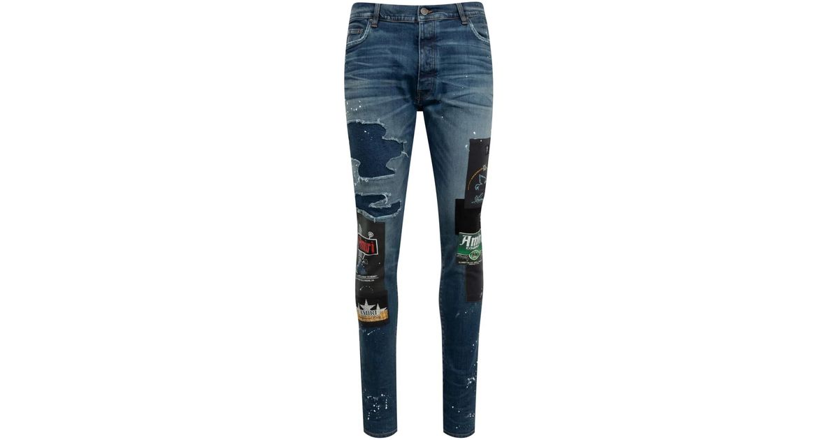 Amiri Lounge Skinny Jeans in Blue for Men | Lyst