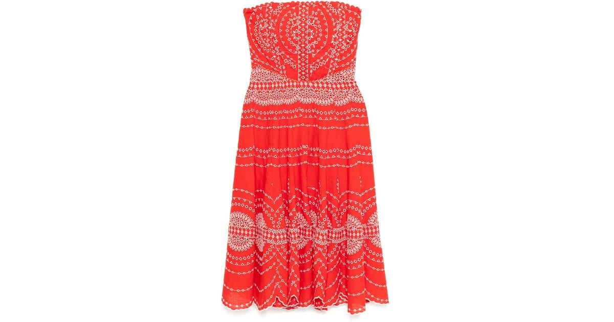 Charo Ruiz Iris Midi Dress in Red | Lyst