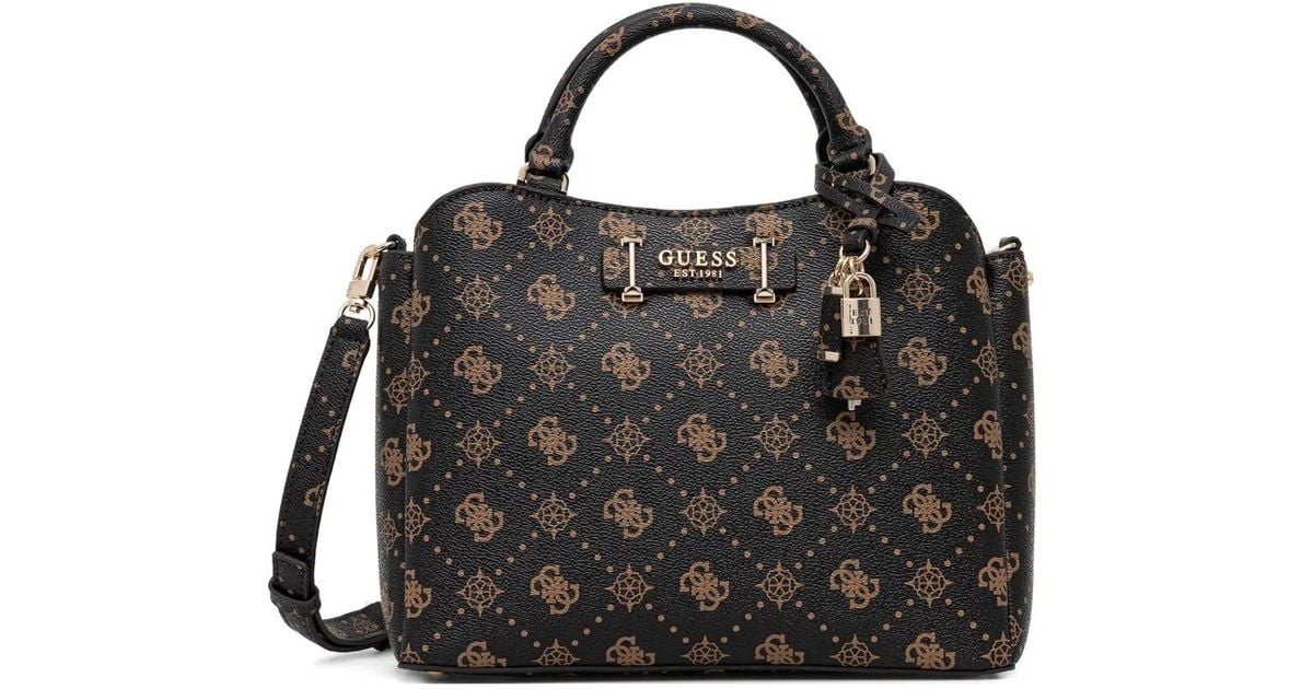 Guess Silia Monogram Logo-Plaque Tote Bag in Black | Lyst