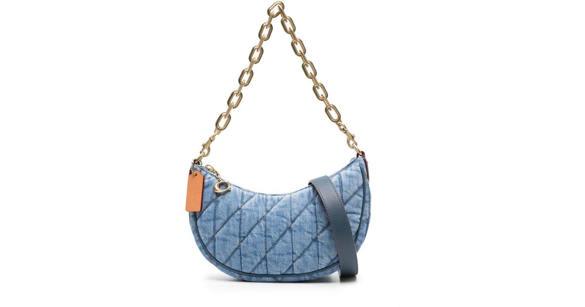 COACH Mira Quilted Denim Shoulder Bag in Blue | Lyst