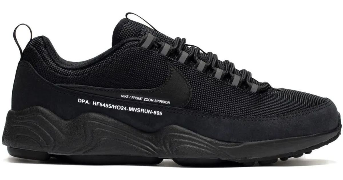 Nike X Fragment Zoom Spiridon Sneakers in Black for Men | Lyst