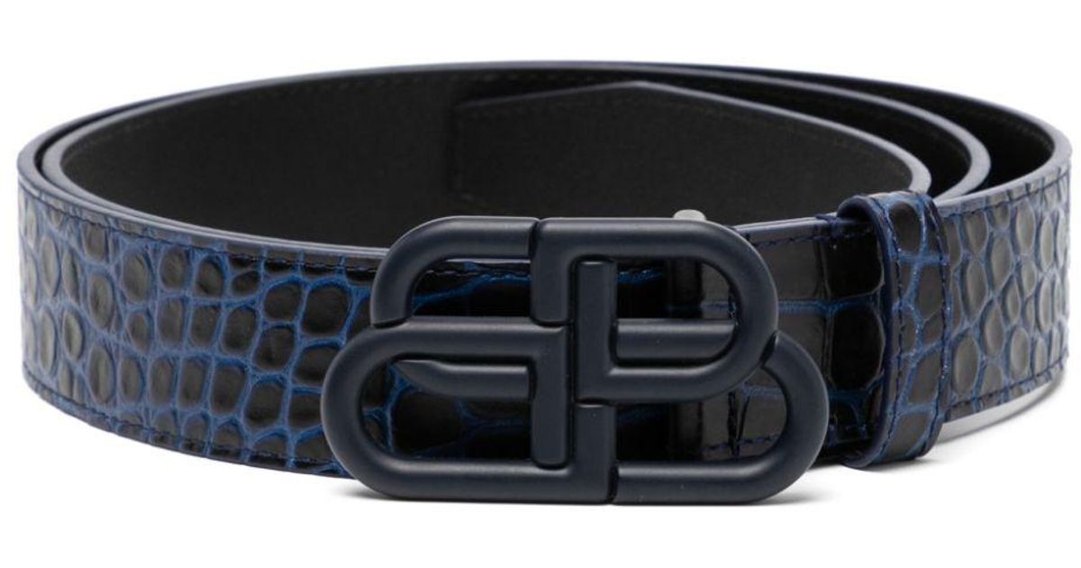 Balenciaga Bb Logo-Buckle Belt in Black for Men | Lyst UK