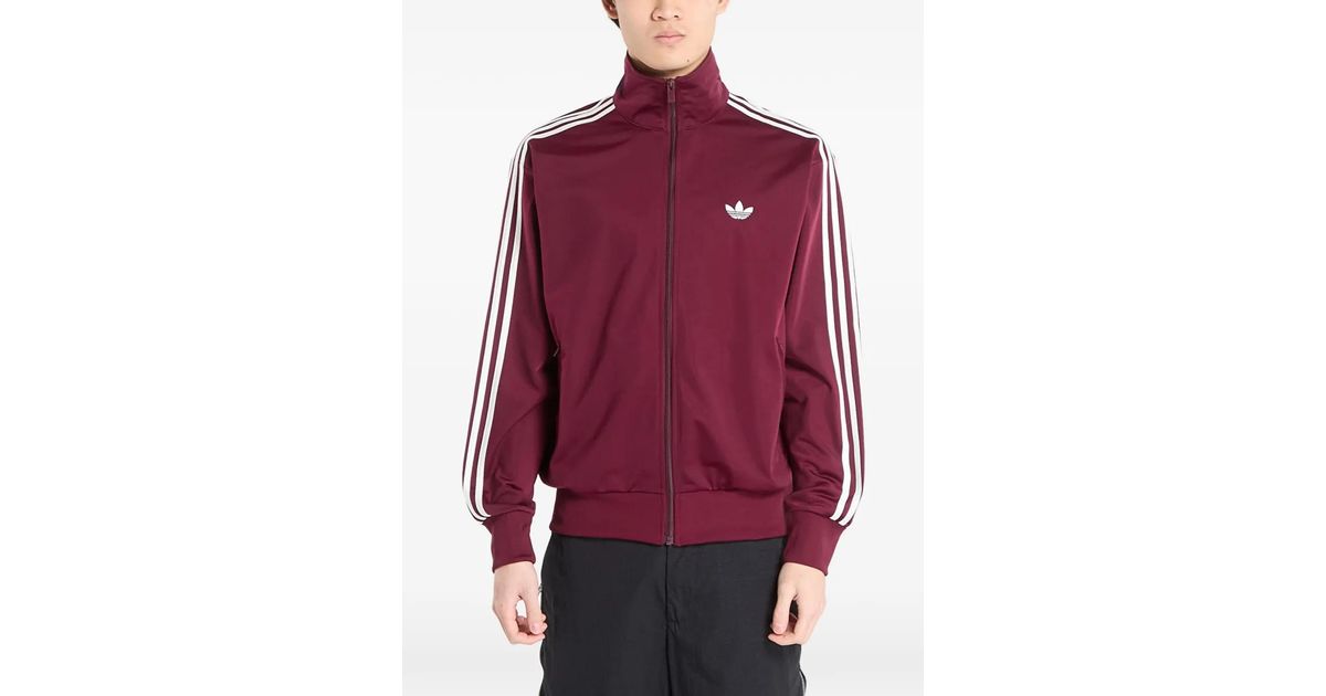 adidas Veste Firebird À Rayures in Red for Men | Lyst