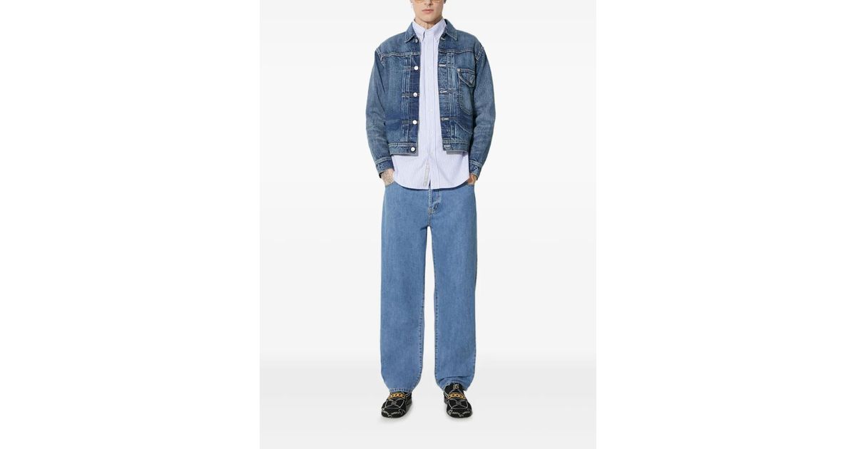 Human Made Heart-Patch Denim Jacket in Blue for Men | Lyst