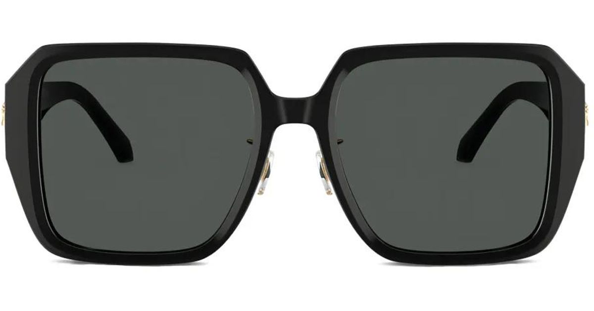 Versace Square-Frame Sunglasses in Black | Lyst UK