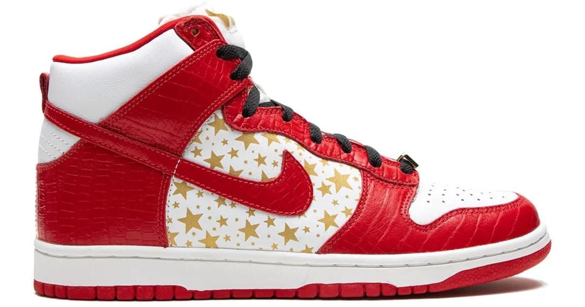 Nike X Supreme Sb Dunk High Pro Stars" Sneakers in Red for Men | Lyst UK