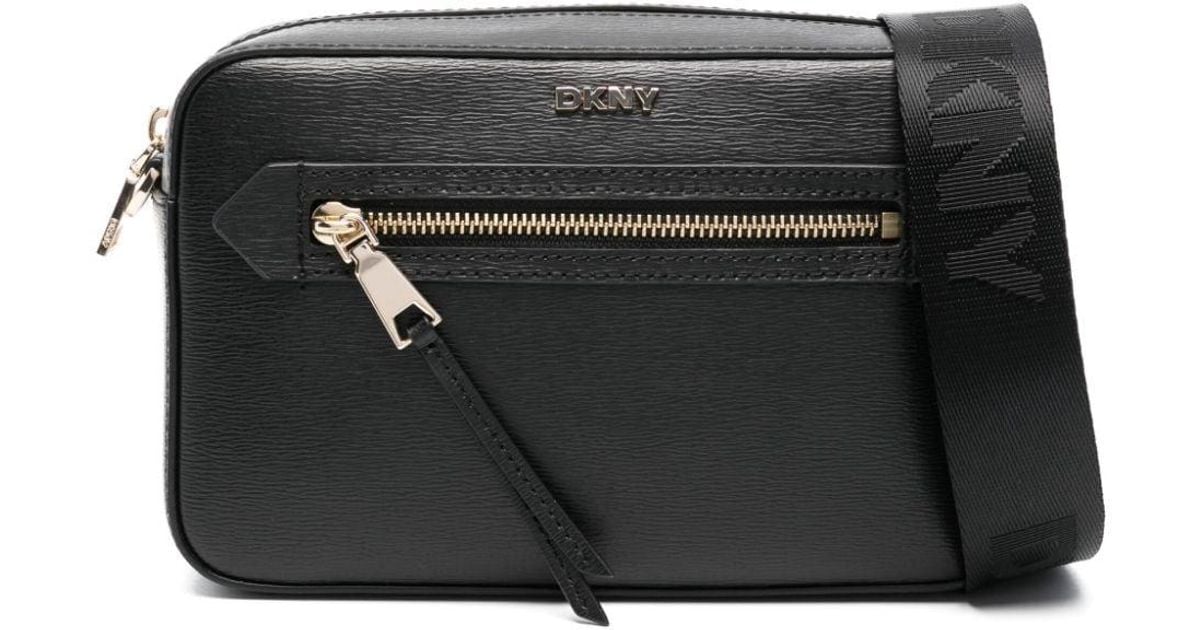 DKNY Logo-lettering Cross Body Bag in Black | Lyst