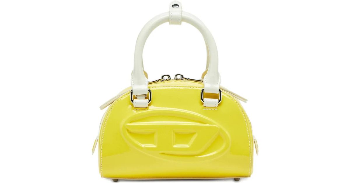 DIESEL 1Dr Dome Embossed Logo Crossbody Bag in Yellow | Lyst