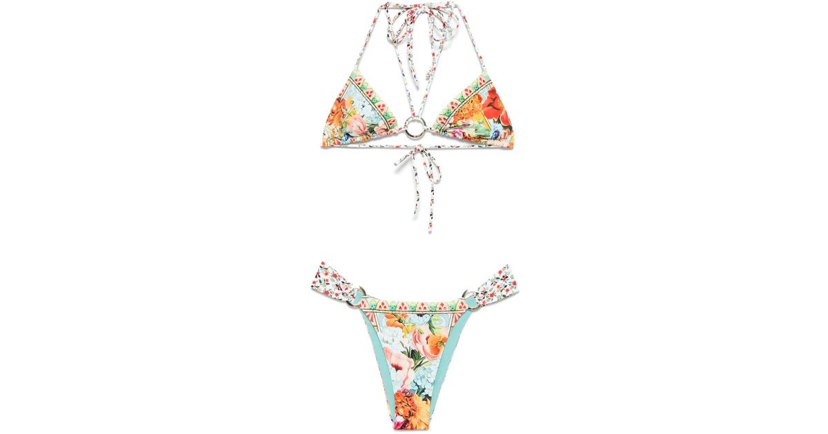 CAMILLA Bathing Bombshell Bikini in White | Lyst UK