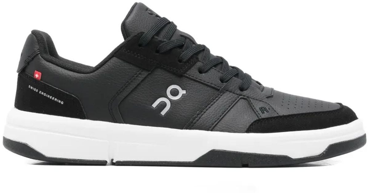 On Shoes The Roger Clubhouse Perforated Sneakers in Black for Men | Lyst