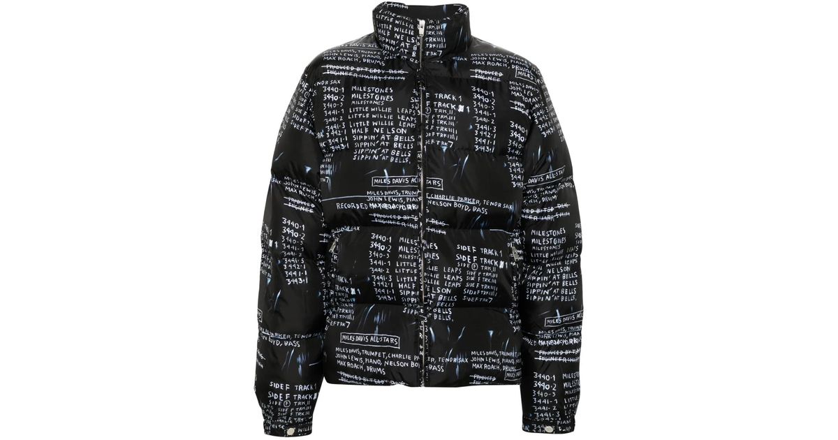 MISBHV X Jean-Michel Basquiat Discography Puffer Jacket in Black for ...