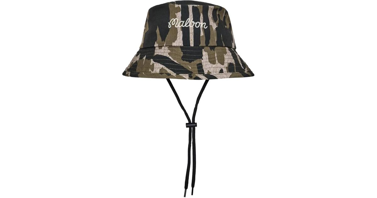 Malbon Golf Camouflage-Pattern Bucket Hat in Black for Men | Lyst UK