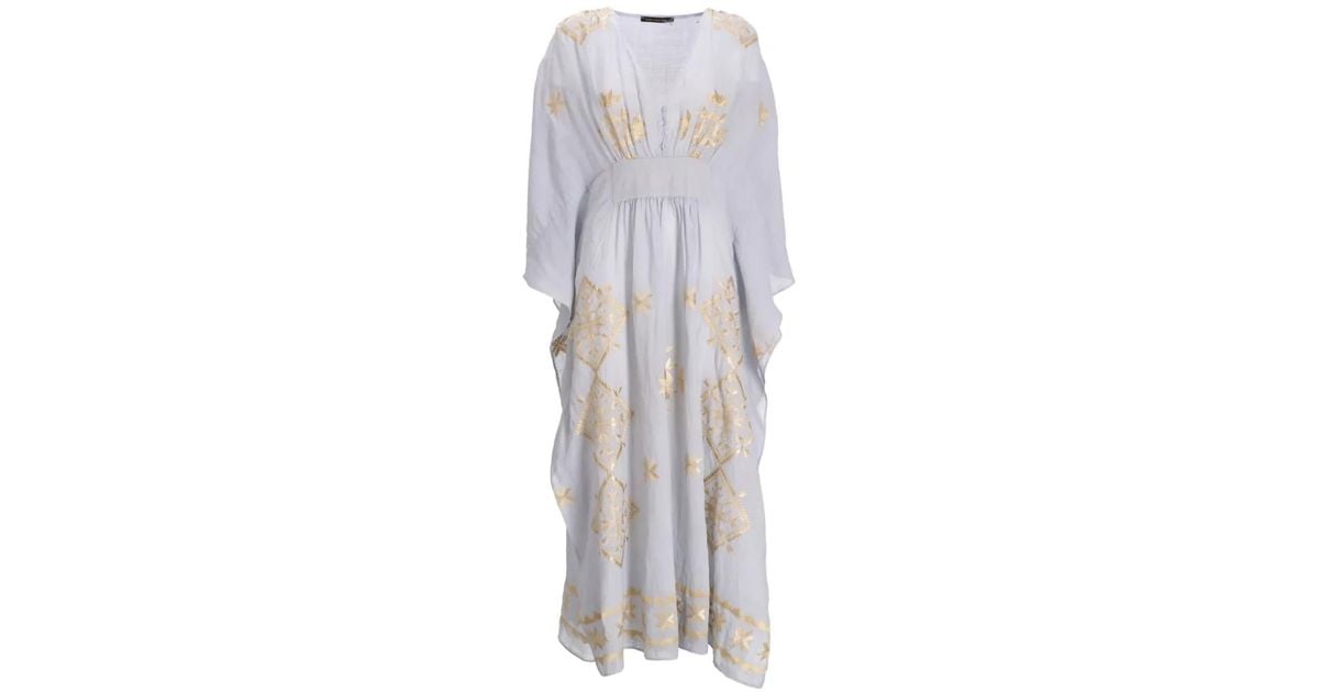 Greek Archaic Kori Lefkada Kaftan in White | Lyst UK
