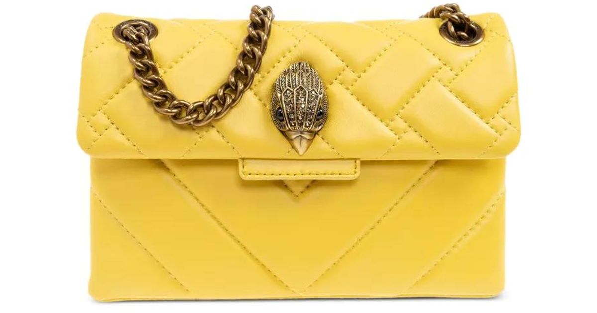 Kurt Geiger Mini Kensington Shoulder Bag in Yellow | Lyst