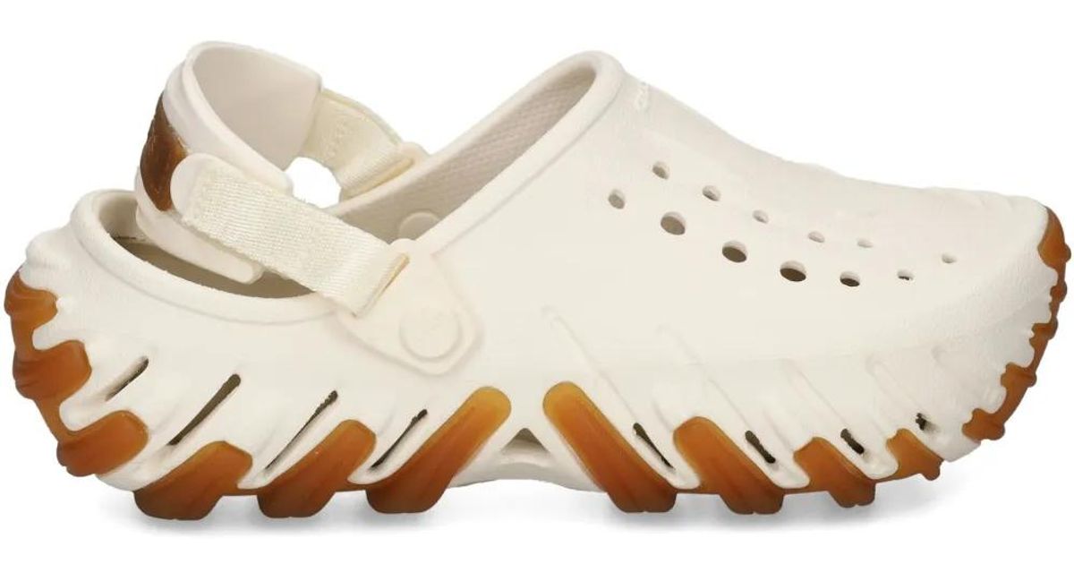 Crocs™ Perforated Backstrap Clog Sandals in Natural | Lyst