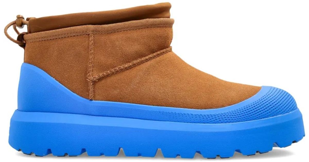 UGG Suede Ultra Mini Ankle Boots in Blue for Men | Lyst