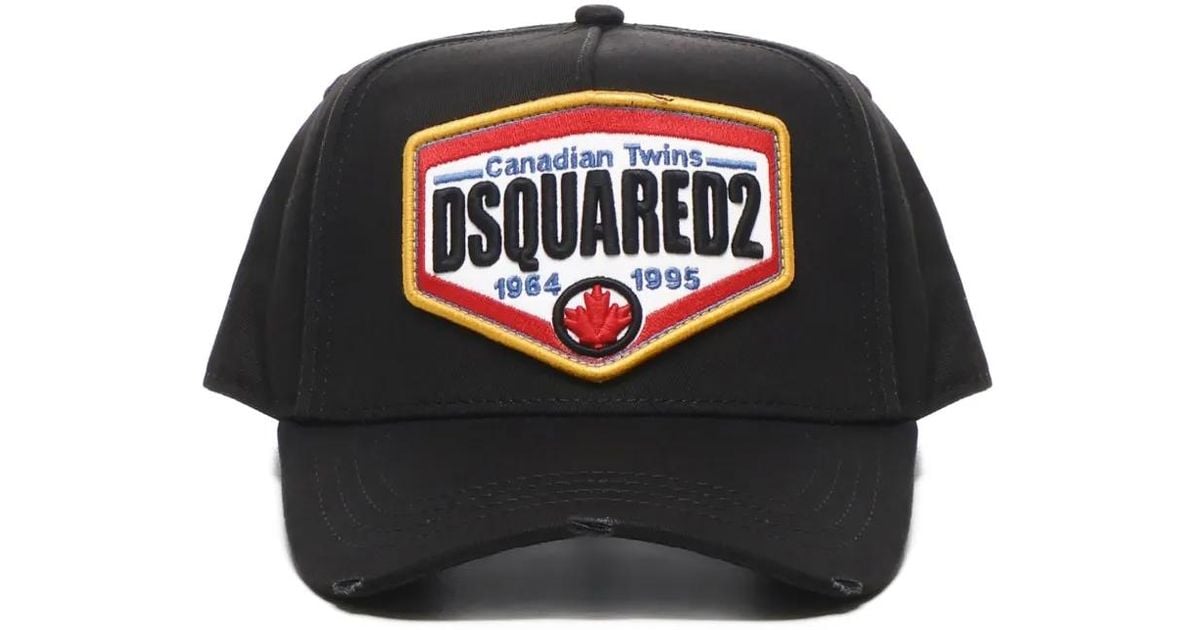 DSquared² Logo-Patch Adjustable Baseball Cap in Black for Men | Lyst UK