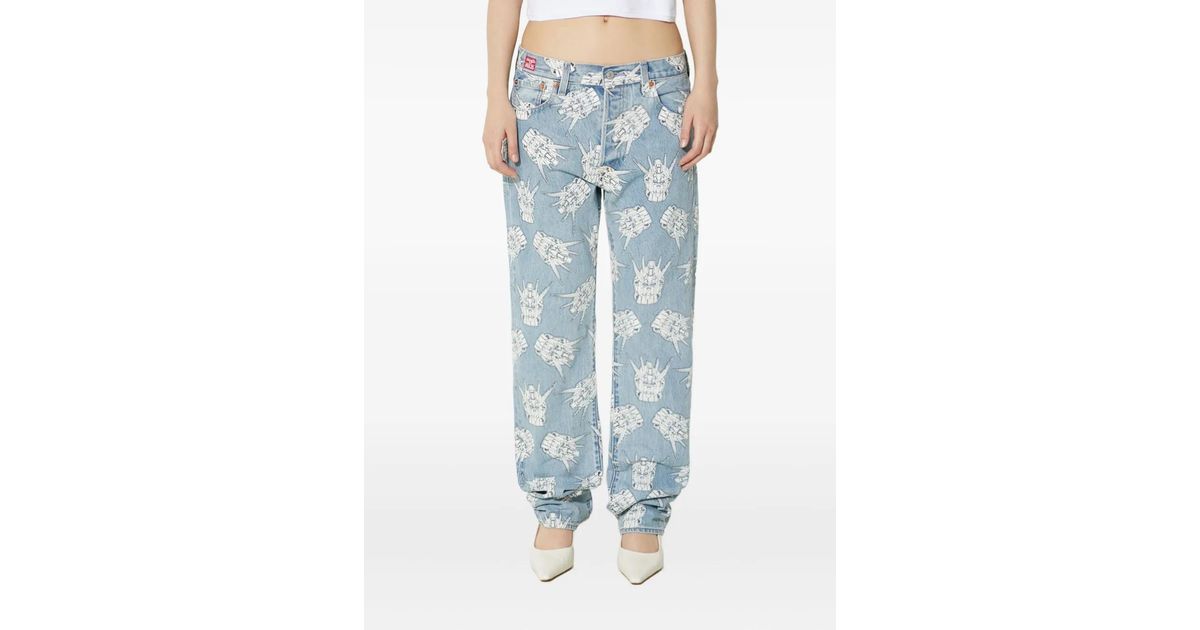 Levi's X Gundam Seed '93 501 Printed Jeans in Blue | Lyst