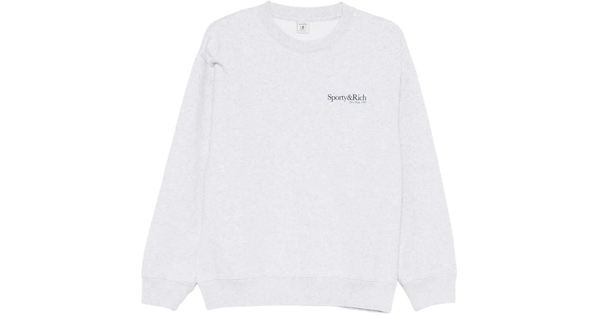 Sporty & Rich Run Club Sweatshirt in White | Lyst UK