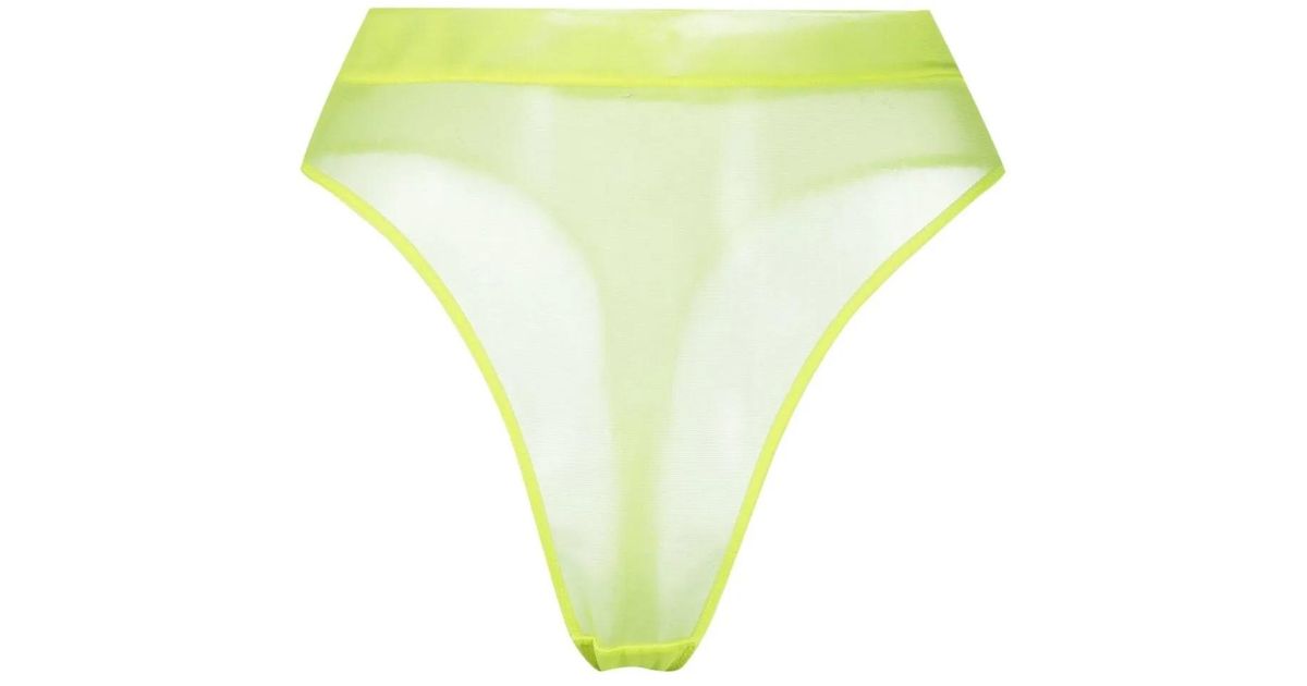 Maison Close Corps À Corps Neon High-Waisted Thong in Yellow | Lyst UK