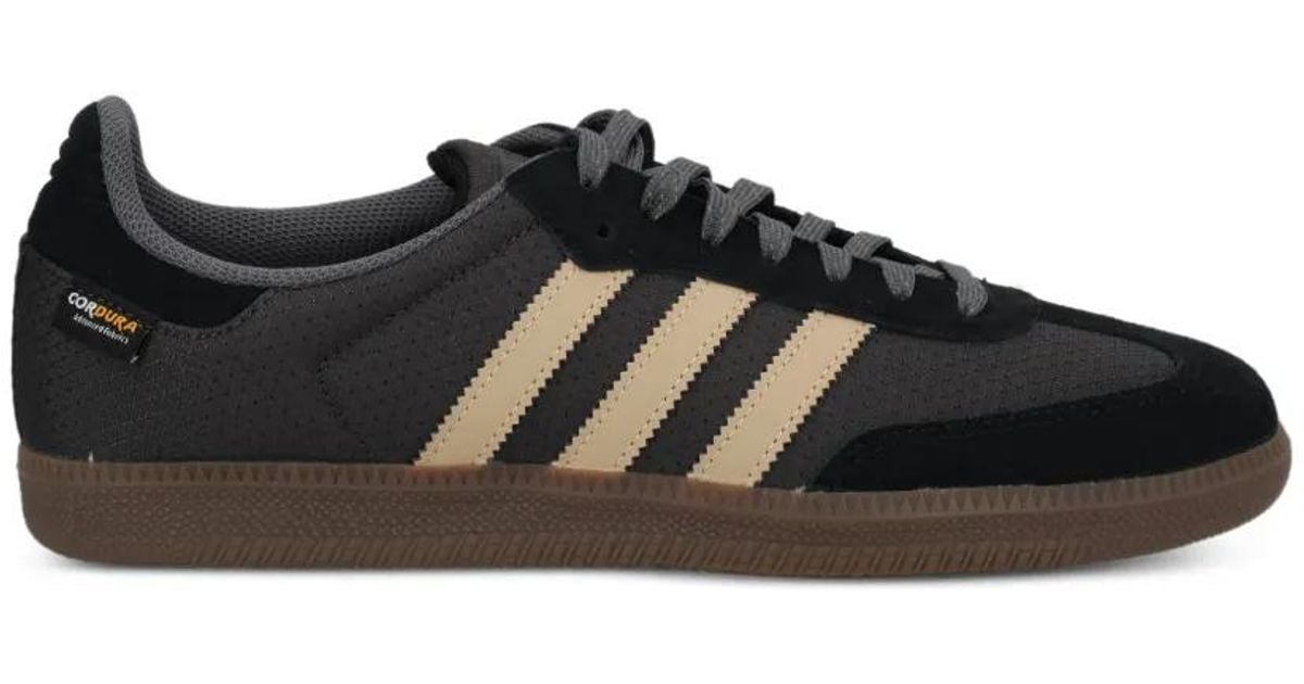 adidas Samba Og Logo Lace-Up Sneakers in Black for Men | Lyst UK