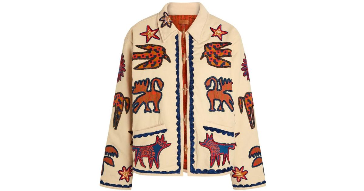 Mother Embroidered Jacket in White | Lyst