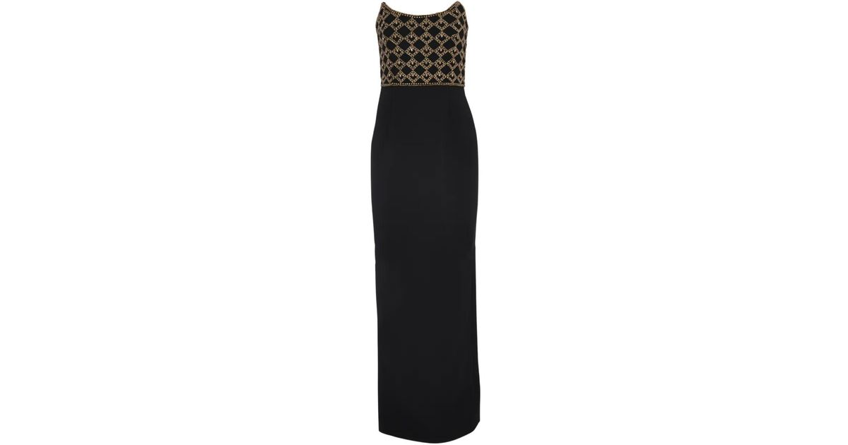 Rebecca Vallance Vesper Embellished Maxi Dress in Black | Lyst