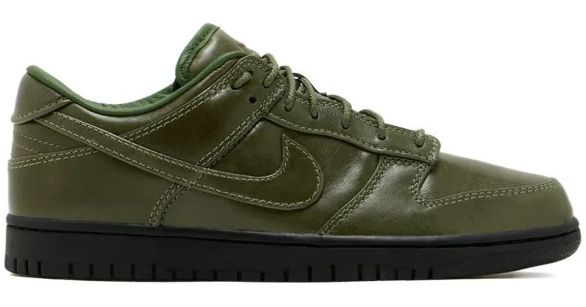 Nike Dunk Low Logo-Detail Trainers in Green | Lyst