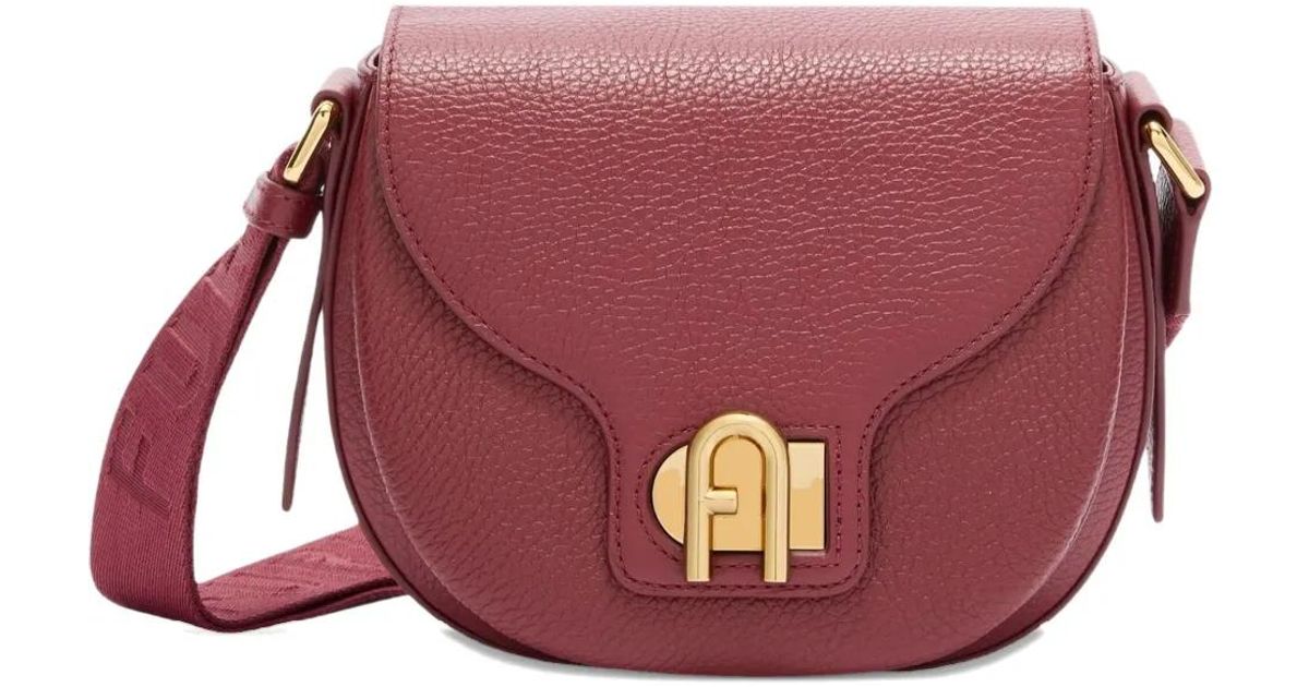 Furla Lotus Curved-Flap Cross Body Bag in Purple | Lyst