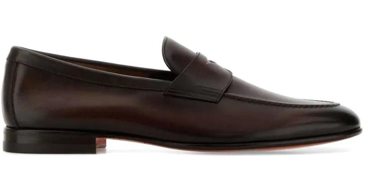 Santoni Bar Loafers in White for Men | Lyst Canada