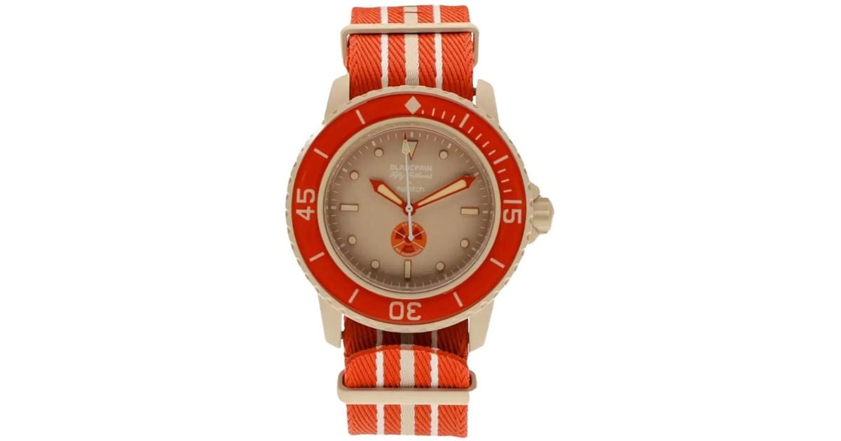 Blancpain X Swatch Scuba Fifty Fathoms in Red for Men | Lyst UK