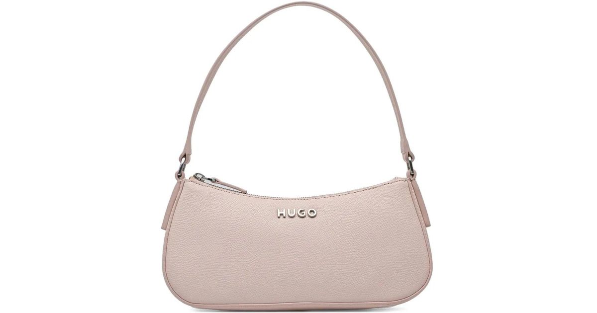 HUGO Logo-Lettering Shoulder Bag in Pink | Lyst