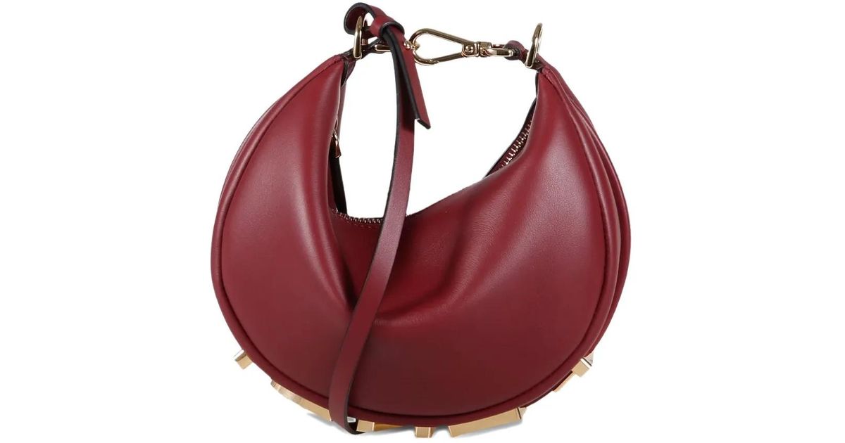 Fendi Graphy Logo Shoulder Bag in Red | Lyst UK
