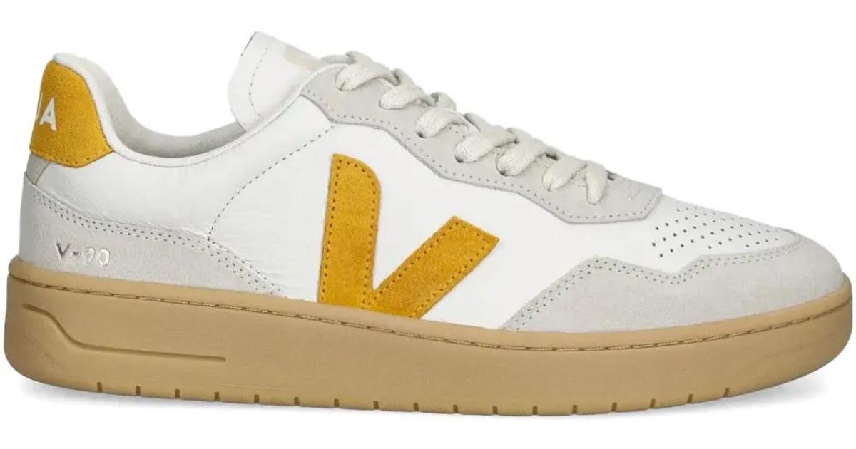 Veja V-90 Sneakers in Metallic for Men | Lyst